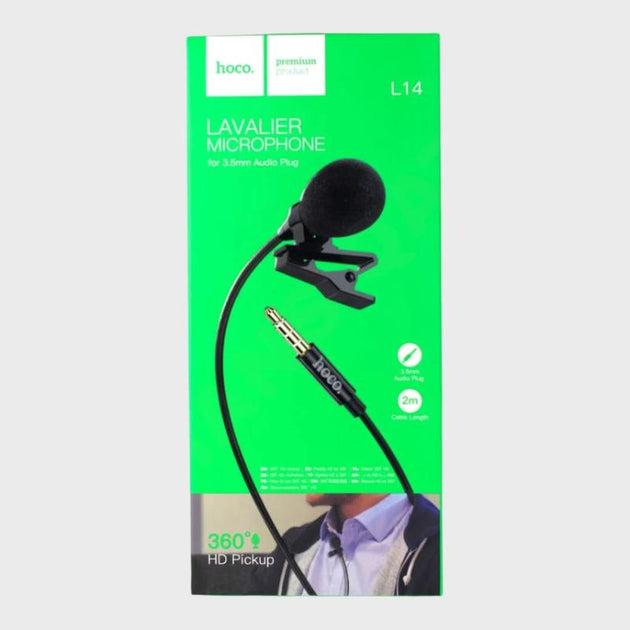 Hoco L14 3.5mm Lavalier Microphone | Dohans Mobile & Tab Accessories
